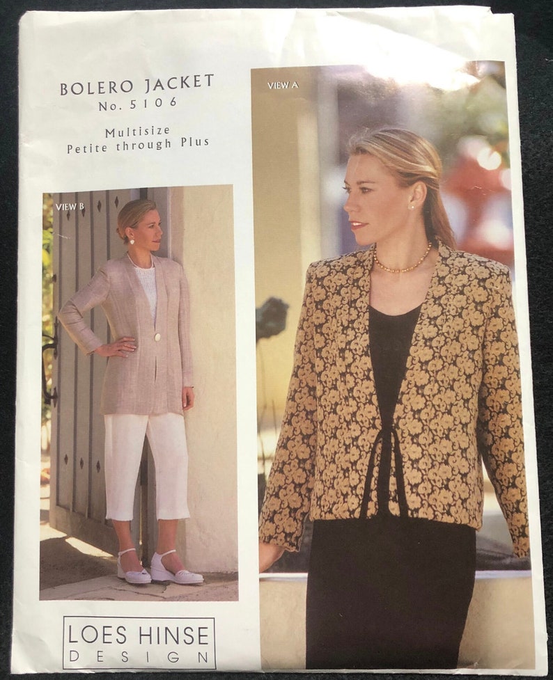 Sewing Pattern Bolero Jacket Loes Hinse Design - Etsy
