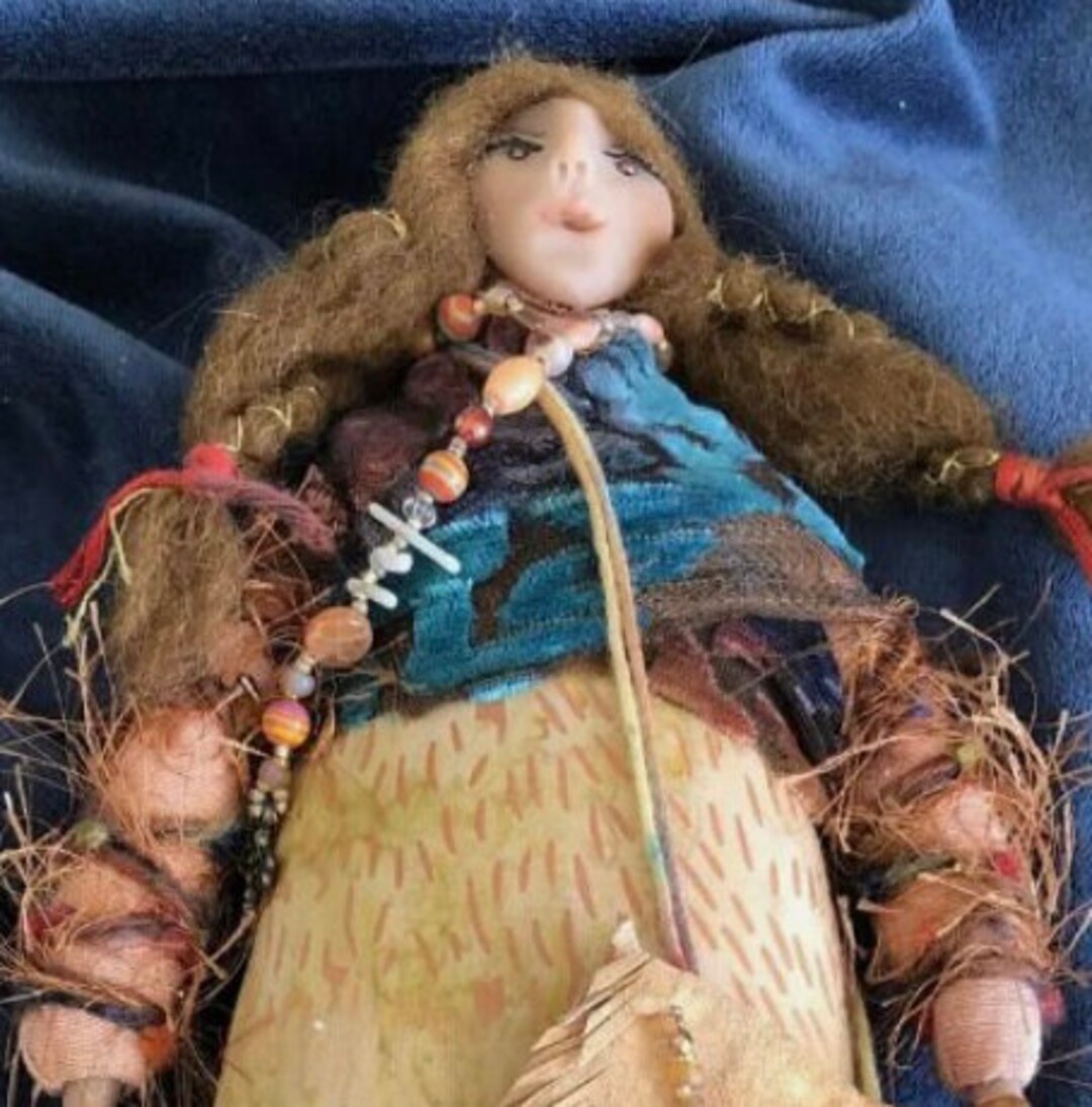 Gretchen Lima 14" Doll Spiritual Sculpture Doll "glenda, the Ginger ...