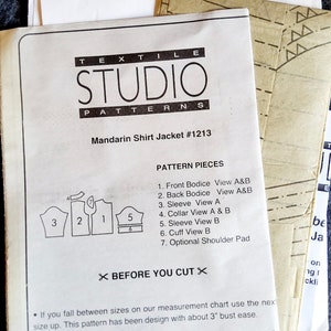Sewing Pattern Vintage Mandarin Shirt Jacket - Etsy