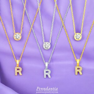 Handmade Silver/solid Gold Personalized Initial R Pendant in Uppercase ...