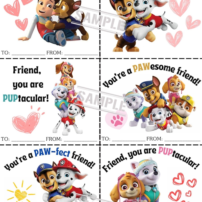 Paw Patrol Valentine Png - Etsy