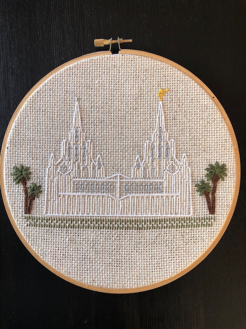Temple Cross Stitch - Etsy