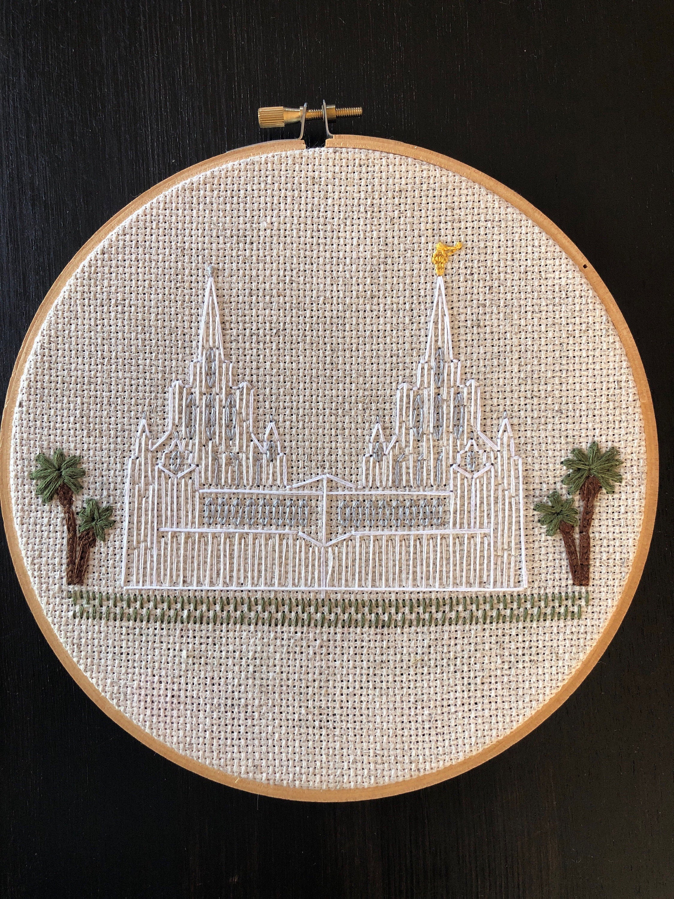 Temple Cross Stitch - Etsy