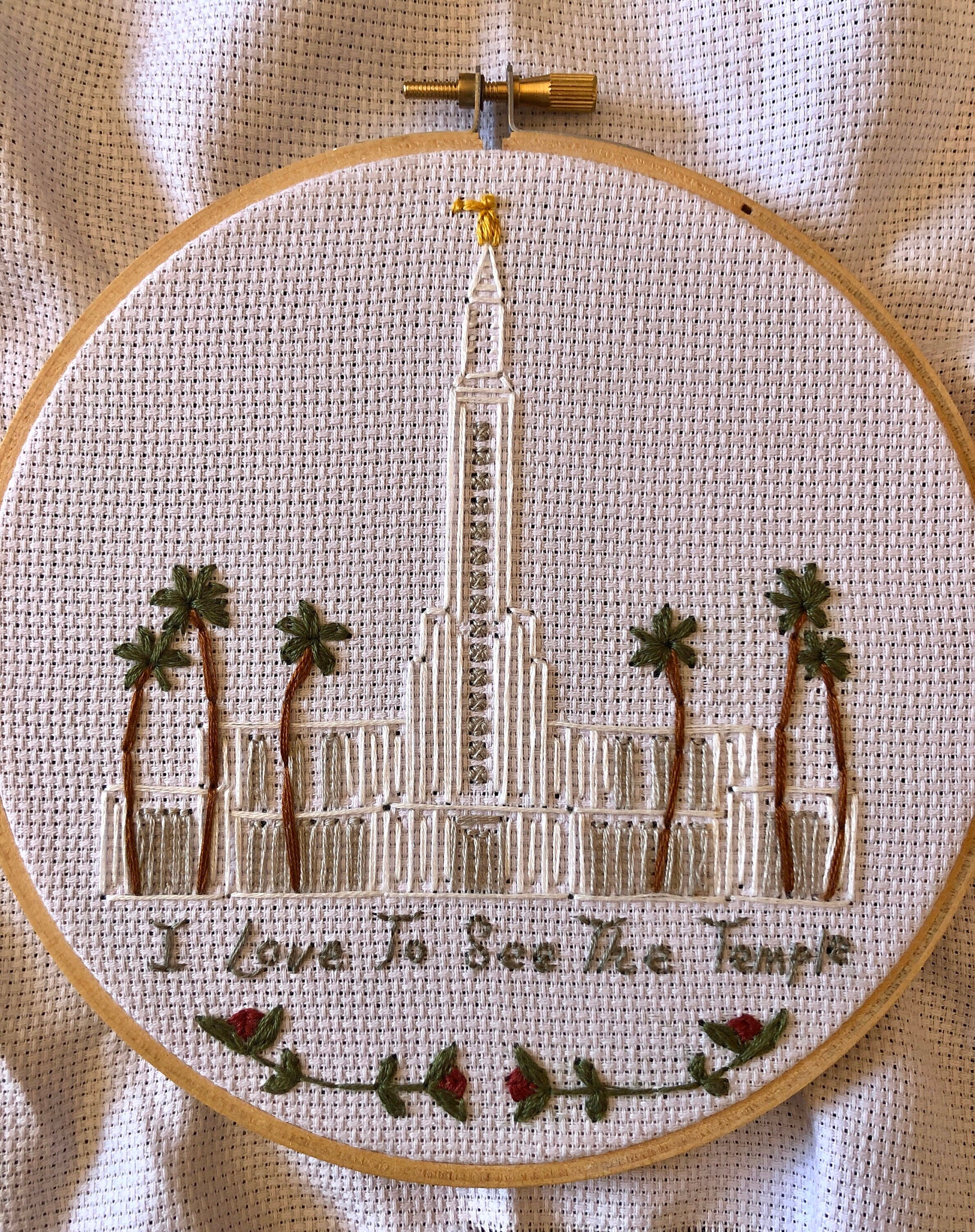 Temple Cross Stitch - Etsy