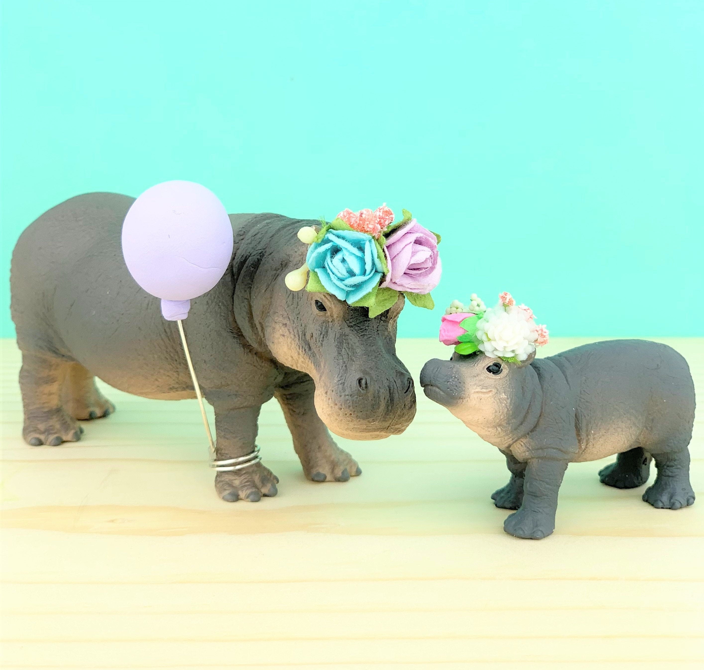 Hippopotamus Mom Cake Topper/safari Party Cake/safari Animal Cake ...
