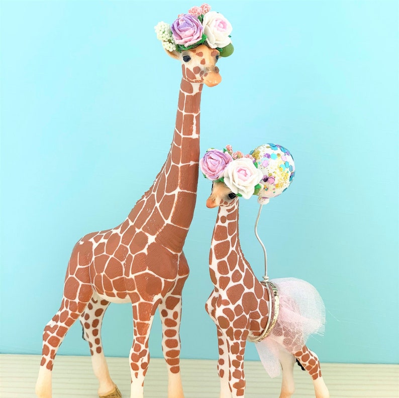Giraffe Cake Topper/safari Party Cake/safari Animal Cake Toppers/party ...