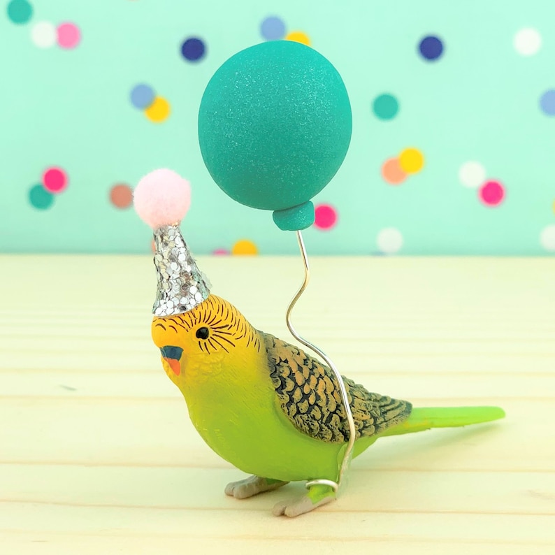 Parakeet Cake Topper/birds Party Cake/bird Animal Cake - Etsy