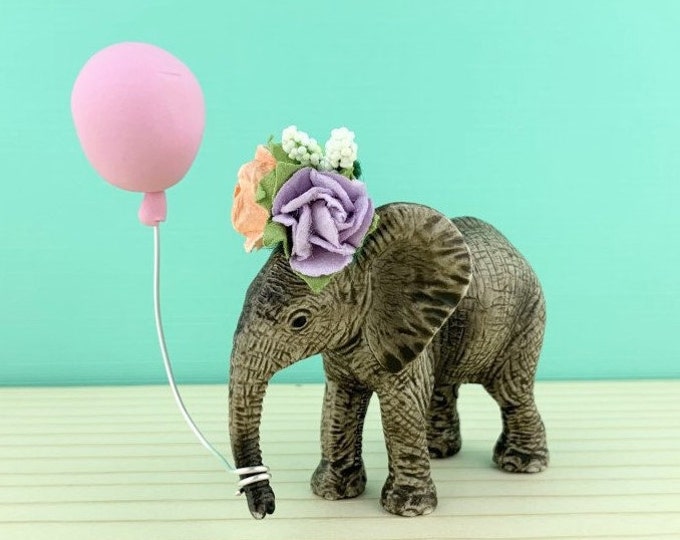 Elephant Calf Cake Topper/safari Party Cake/safari Animal Cake Toppers ...