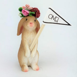 Rabbit Cake Topper/farm Party Cake/farmanimal Cake Toppers/party ...
