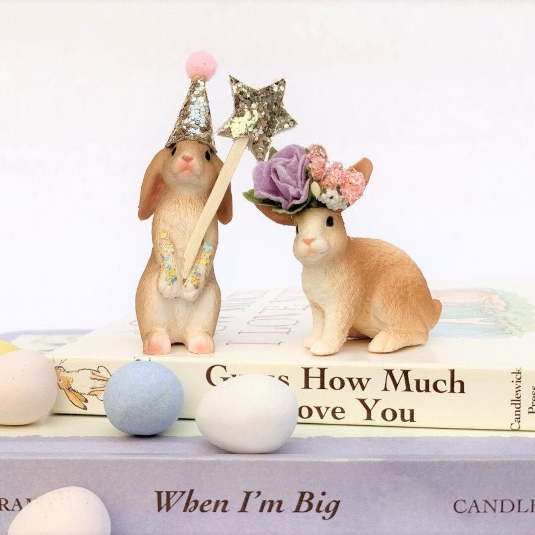 Rabbit Cake Topper/farm Party Cake/farmanimal Cake Toppers/party ...