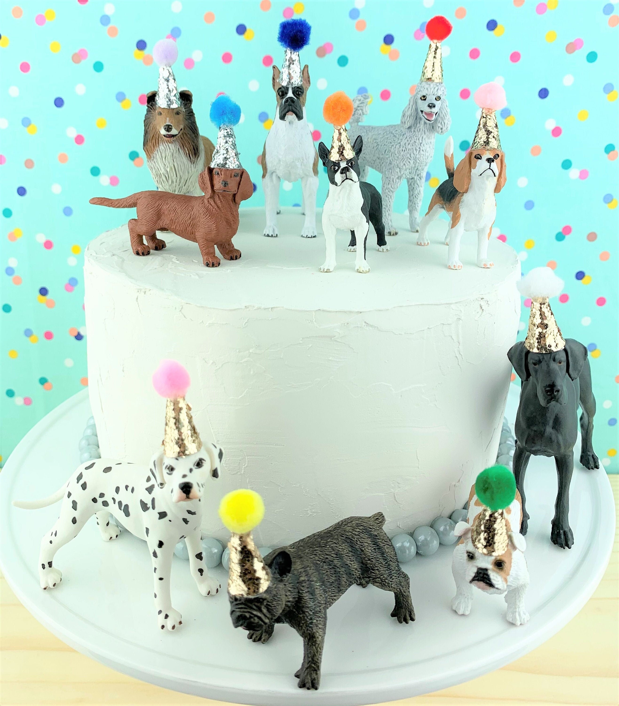 Small Dogs Cake Topper/pets Party Cake/pets Animal Cake Toppers/party ...