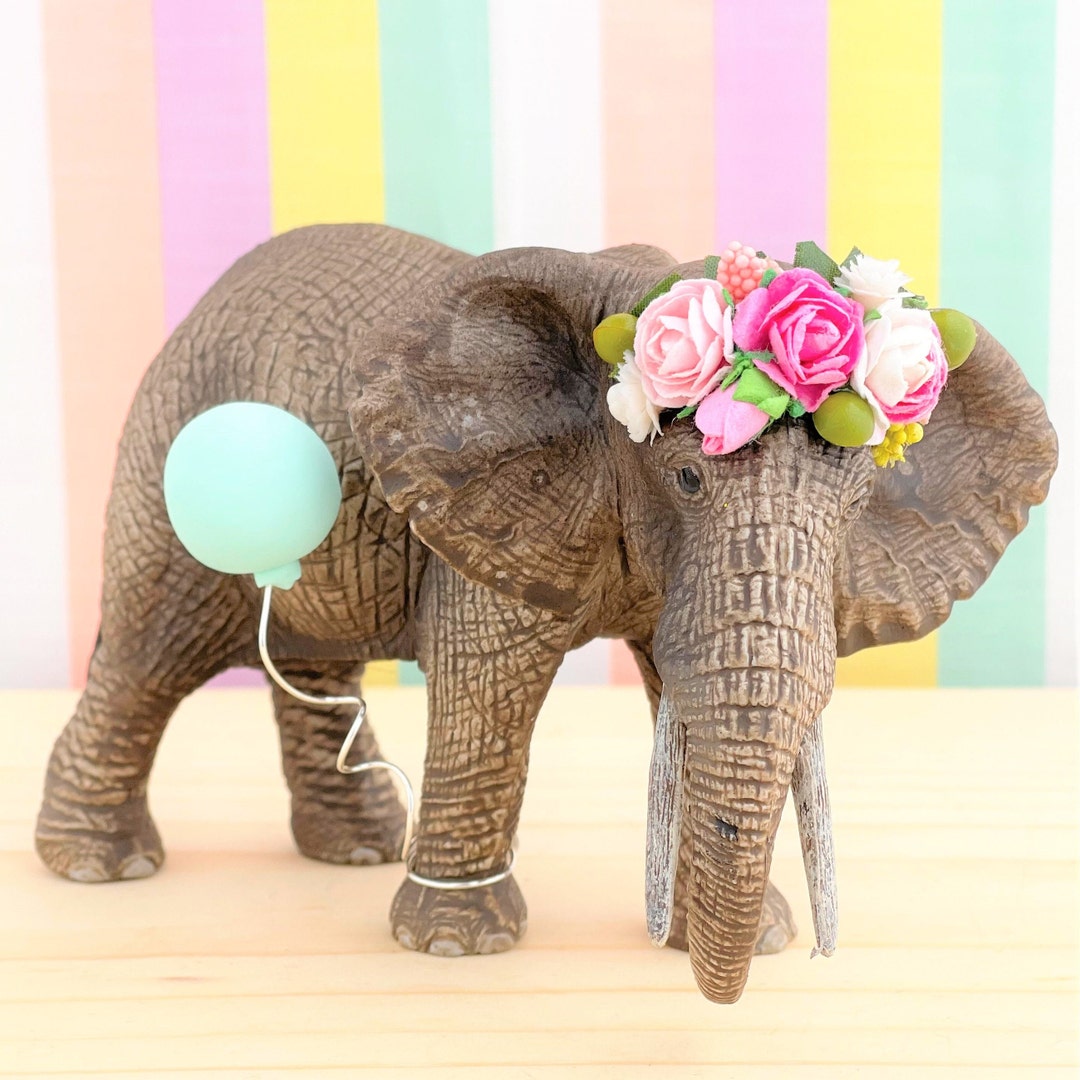 Elephant Cake Topper/safari Party Cake/safari Animal Cake Toppers/party ...