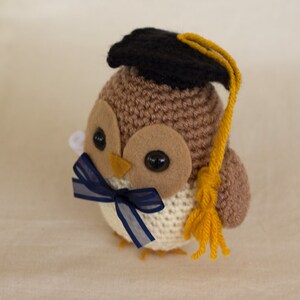 Graduation Owl Crochet Pattern, Owl Amigurumi, Crocheted Bird - Etsy