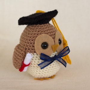 Graduation Owl Crochet Pattern, Owl Amigurumi, Crocheted Bird - Etsy