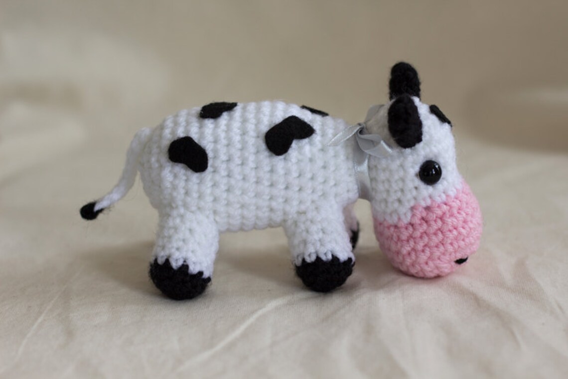 Cow Crochet Pattern, Farm Animal Amigurumi - Etsy