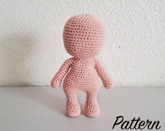 Chibi doll body base crochet amigurumi pattern | Etsy