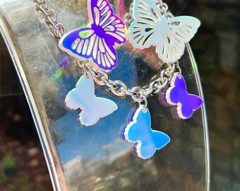 Rave Butterfly Choker Necklace - Etsy