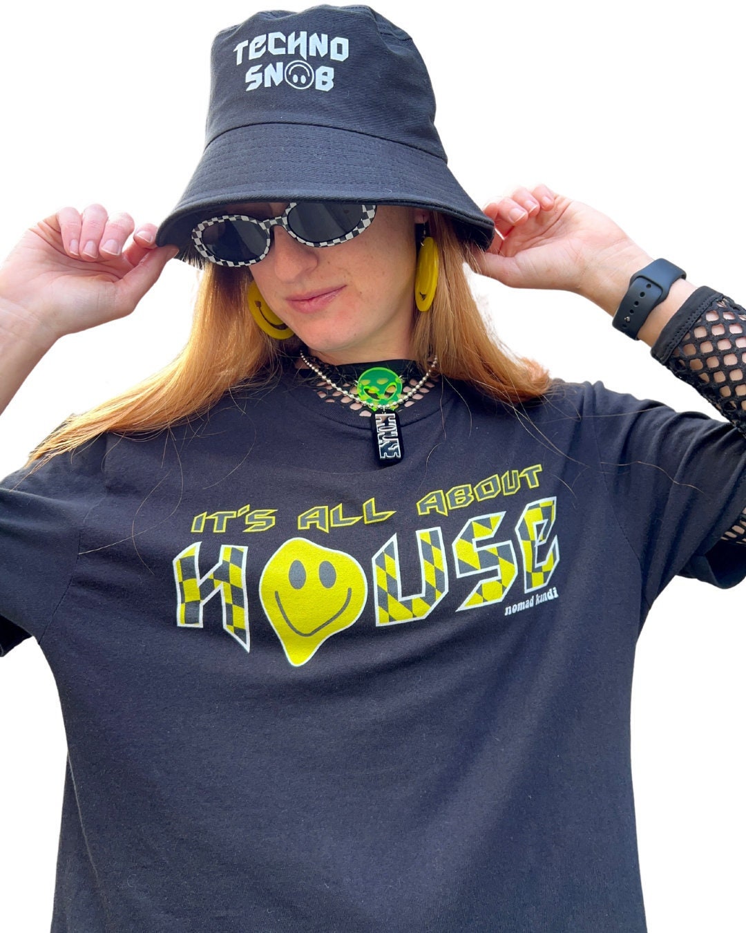 Techno Snob Bucket Hat rave Accessories, Techno Music, Edm Gift, Rave Bucket Hat, Mens Rave Wear ...