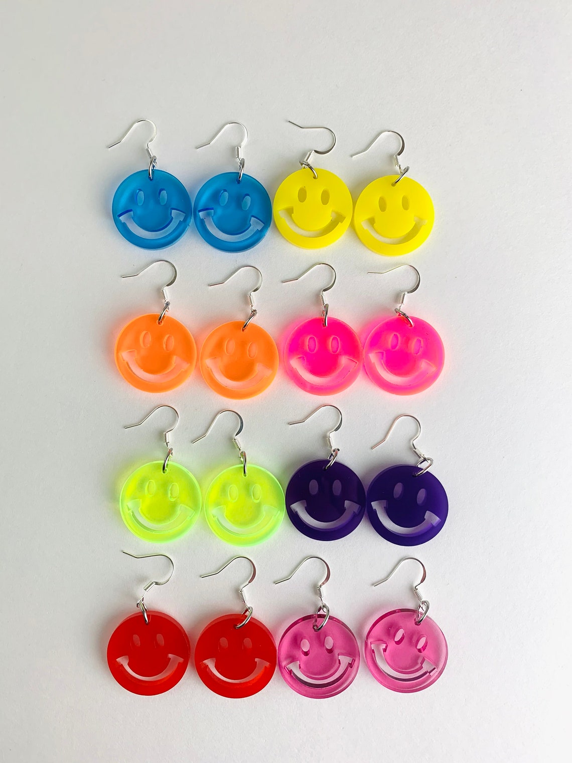 Smiley Face Charm Earrings | Music Festival Accessory EDM Jewelry EDC ...