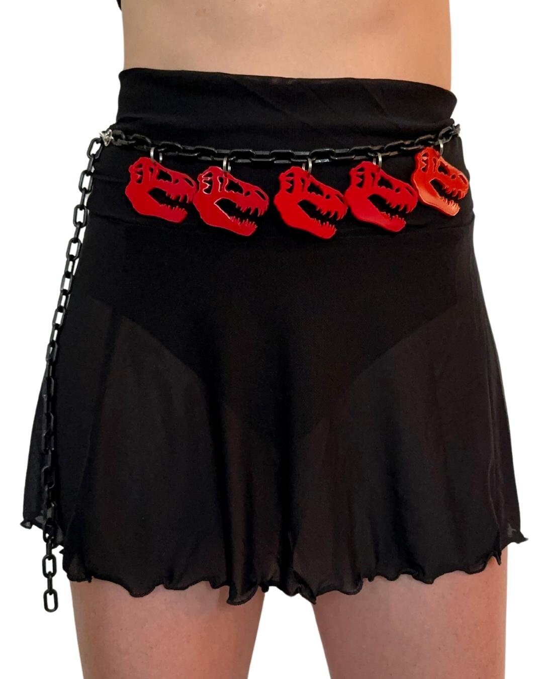 Dinosaur Belt Kandi Chain Belt Dinosaur Belt Rave Accessories Lost ...