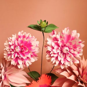 Fuzzy Wuzzy Dahlia - Templates - Paper Flower - Instant Download ...