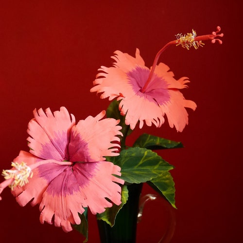 Hawaiian Hibiscus Paper Flower Templates Video Tutorial | Etsy