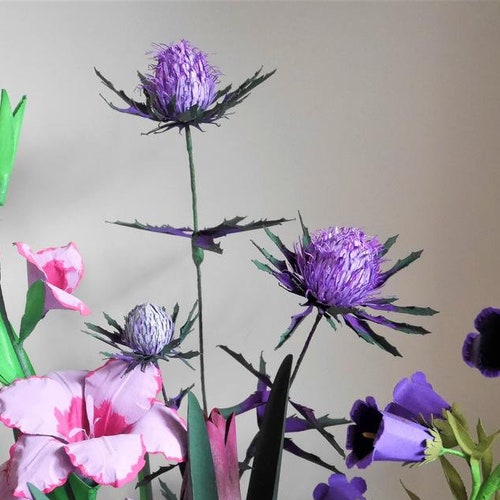 Commercial Use Thistle Paper Flower Templates Digital - Etsy