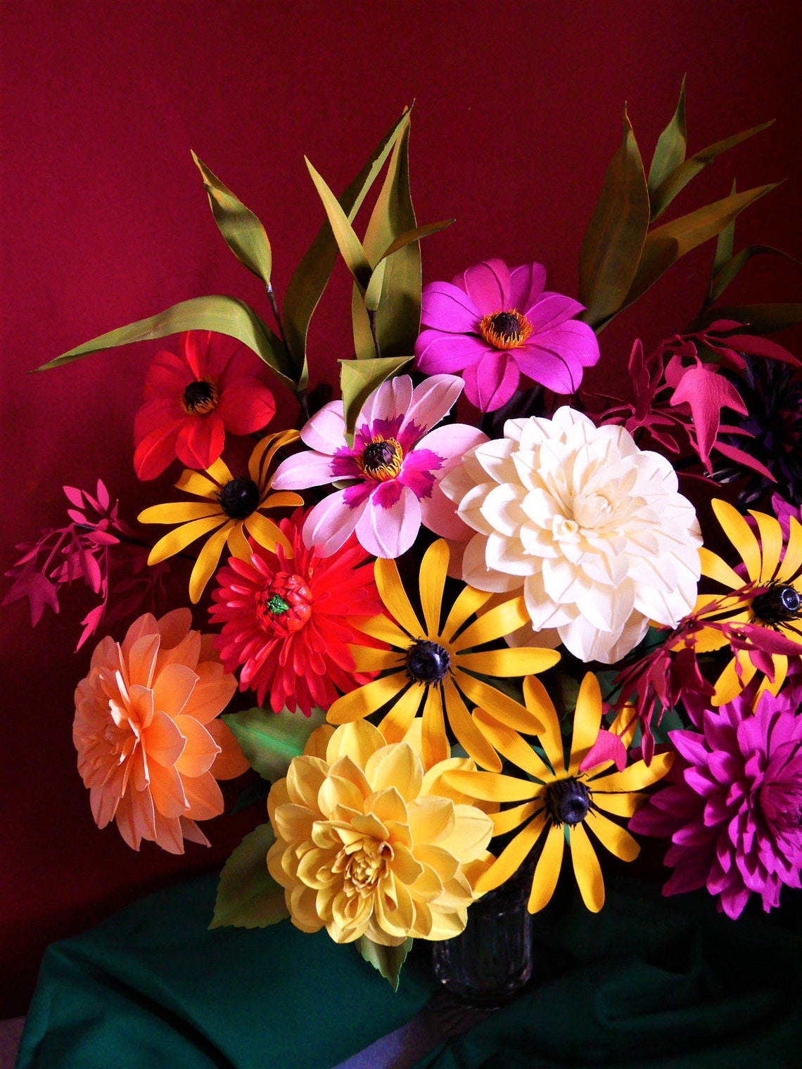 Dahlia - Paper Flowers - Templates - Video Tutorial - Instant Download ...