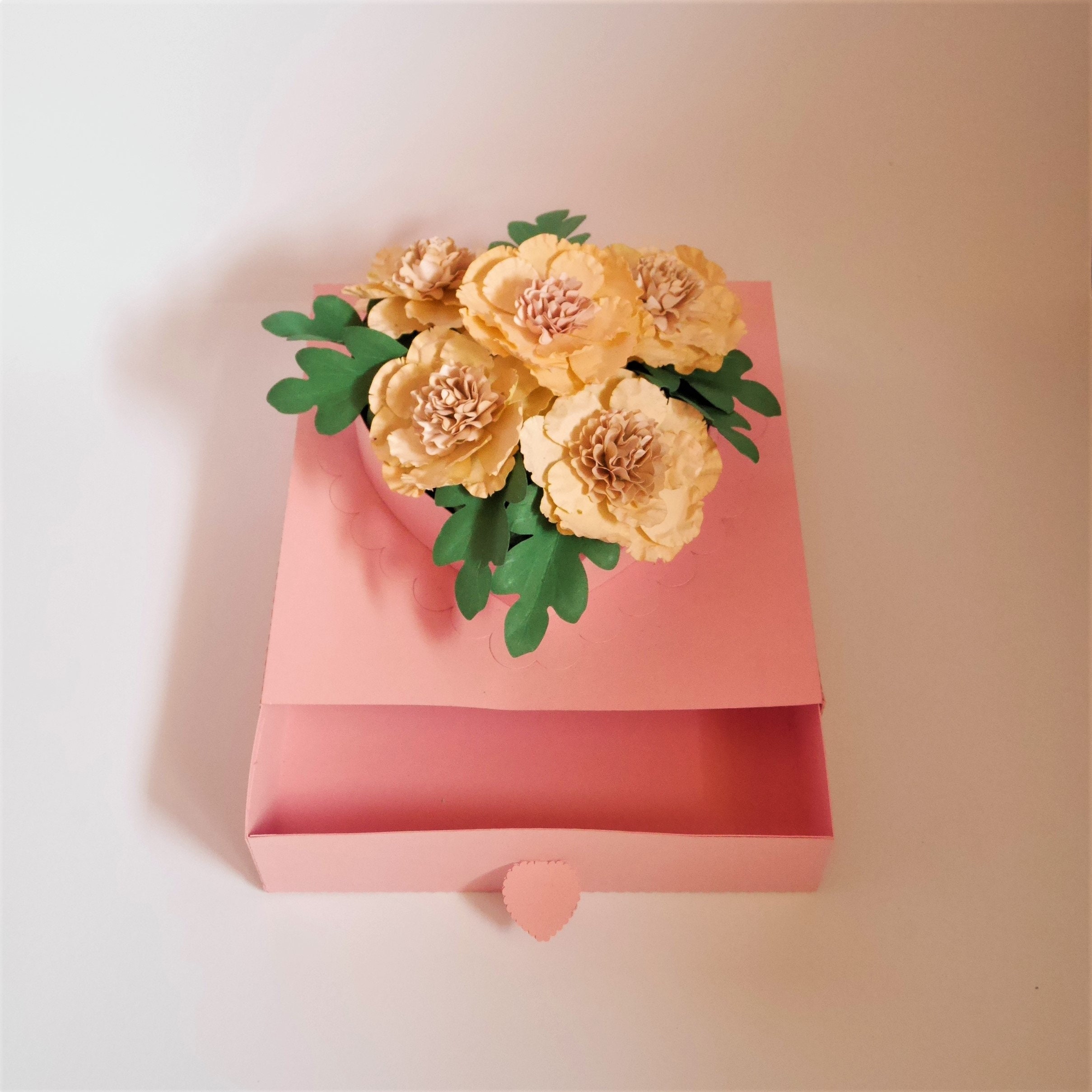 Beau Flower Box Templates Paper Flowers 3D Box Instant | Etsy Canada