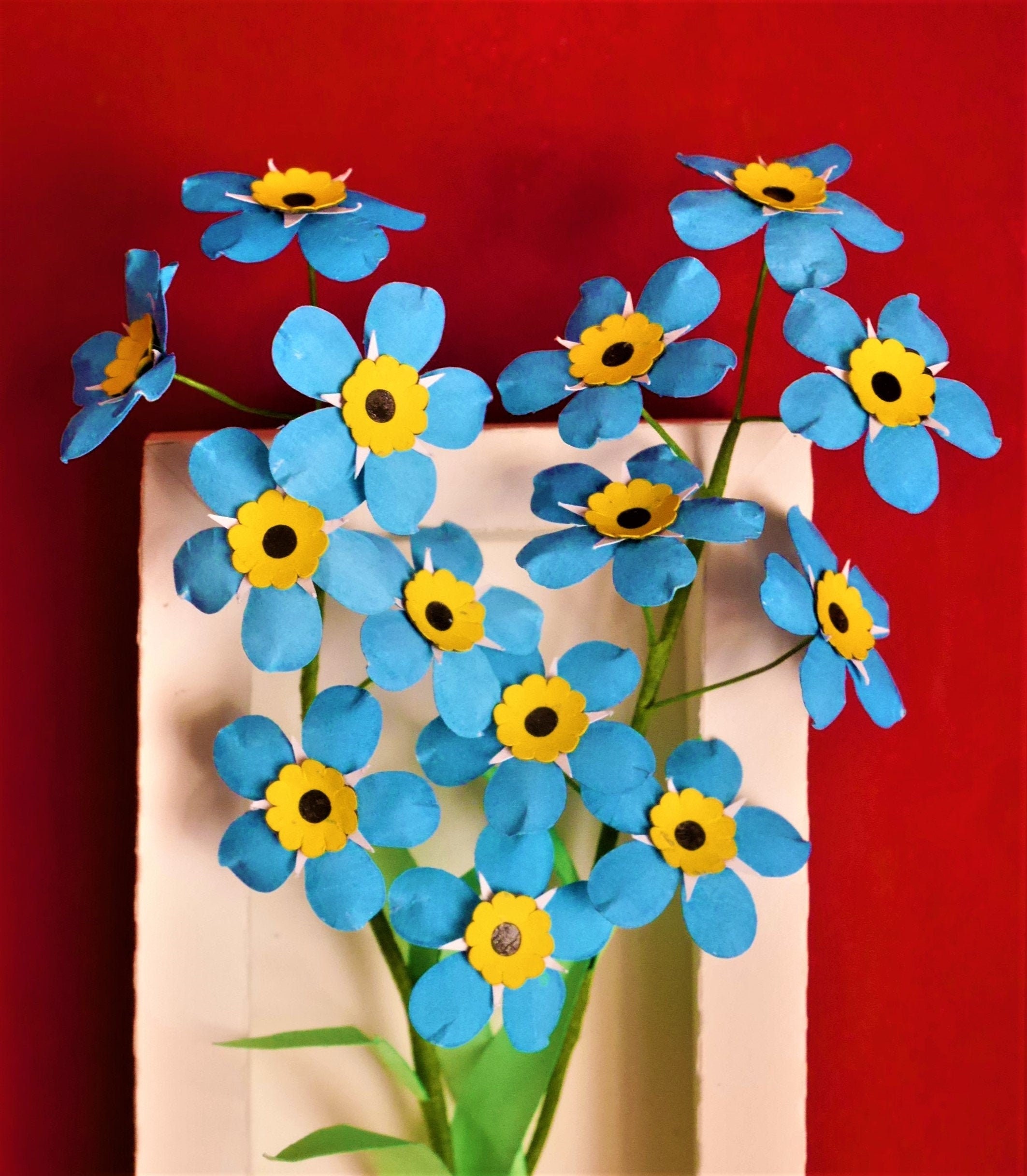 Forget Me Not Paper Flower Templates Video Tutorial - Etsy UK