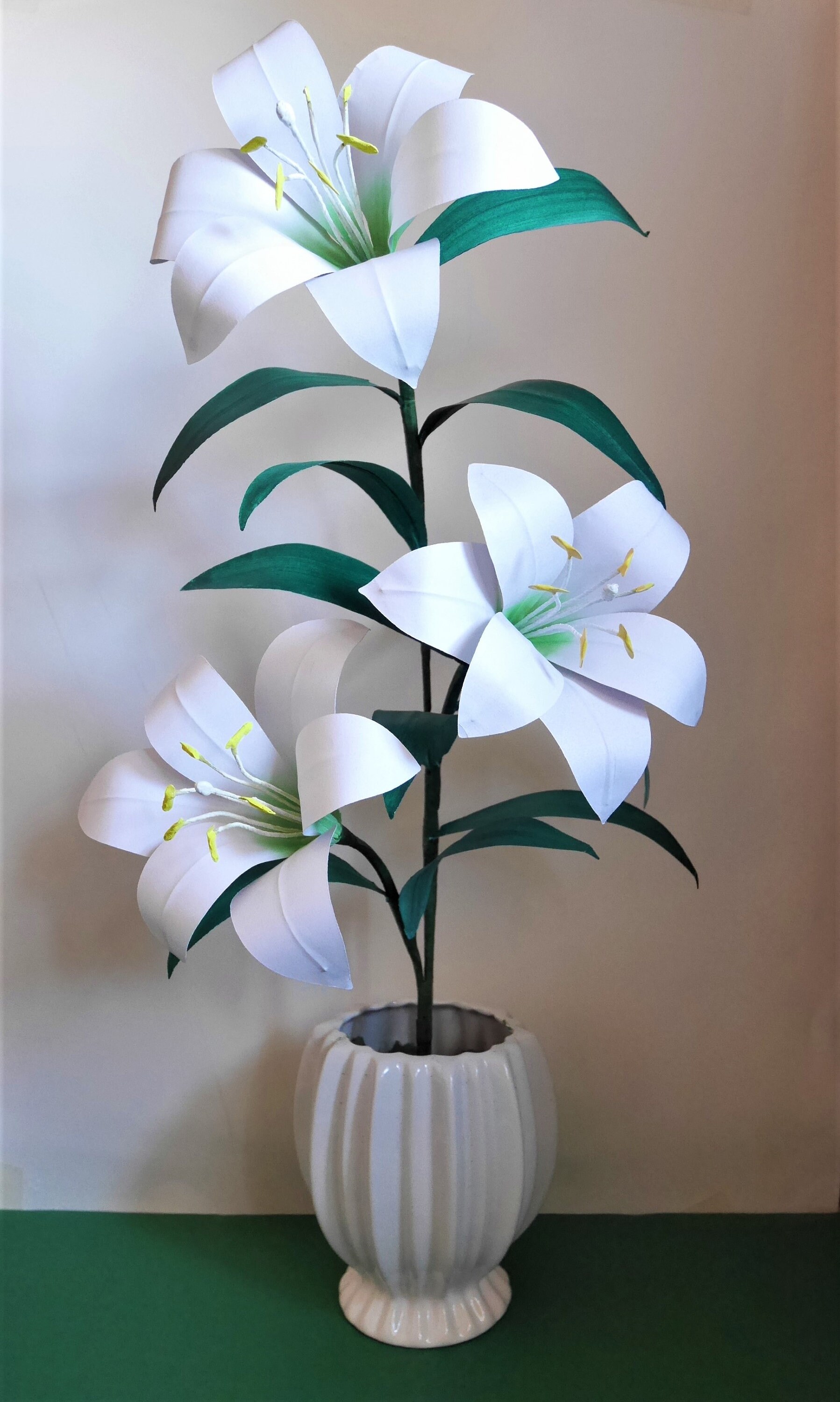 Oriental Lily Paper Flower Templates Tutorial see | Etsy