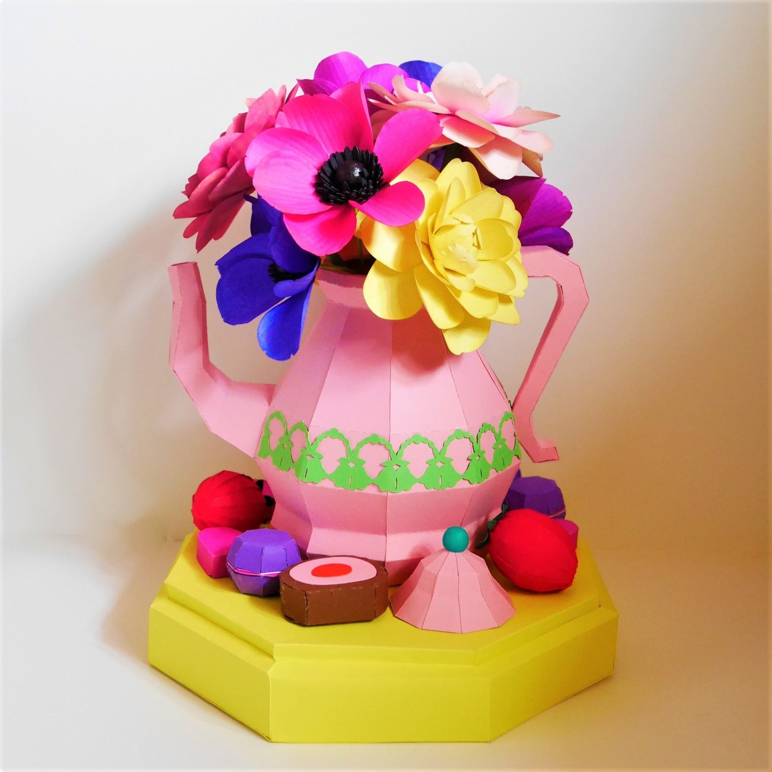 Tea Time Pot Collection Templates Instant Download Low - Etsy