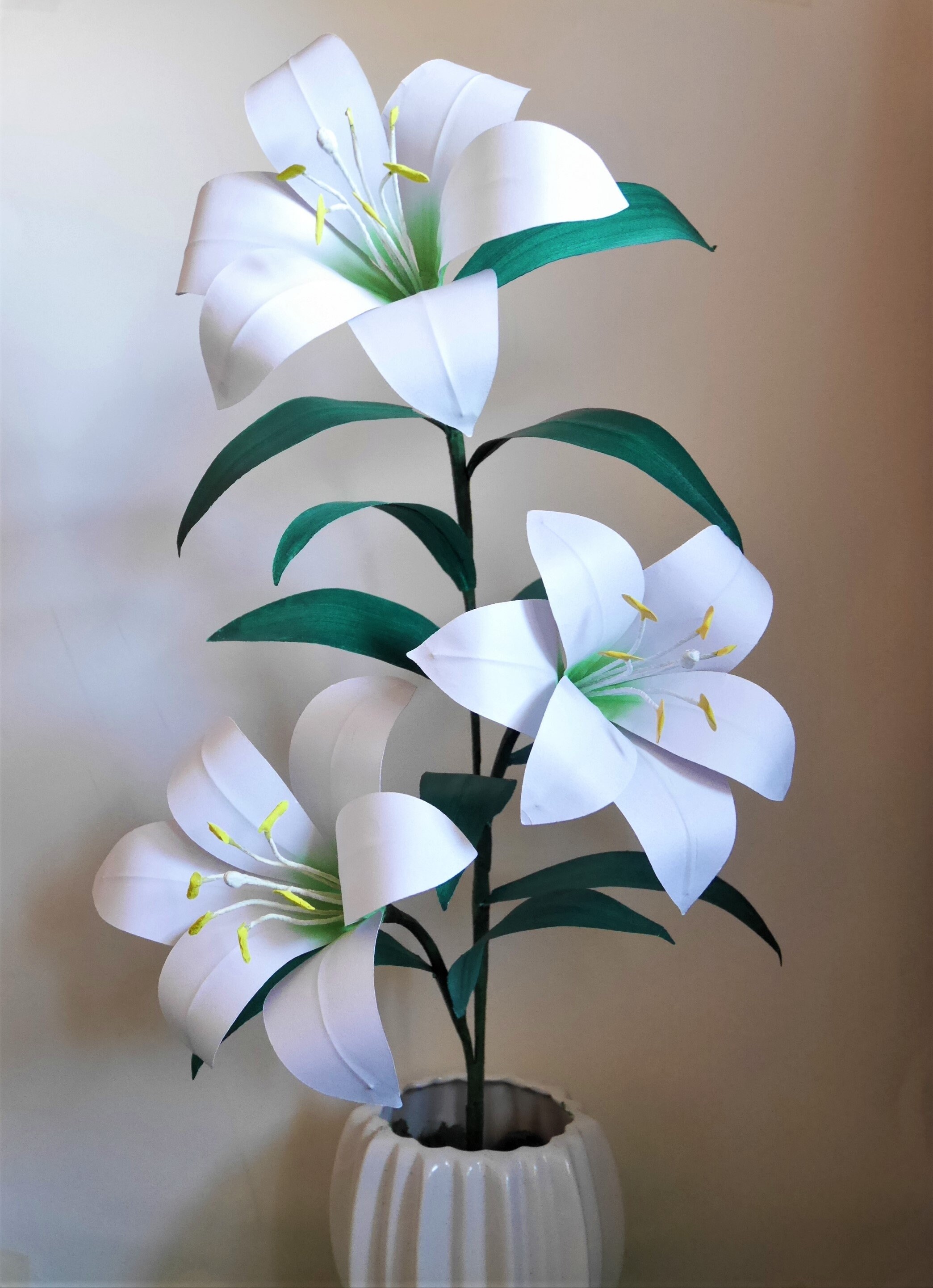 Oriental Lily Paper Flower Templates Tutorial see | Etsy Australia