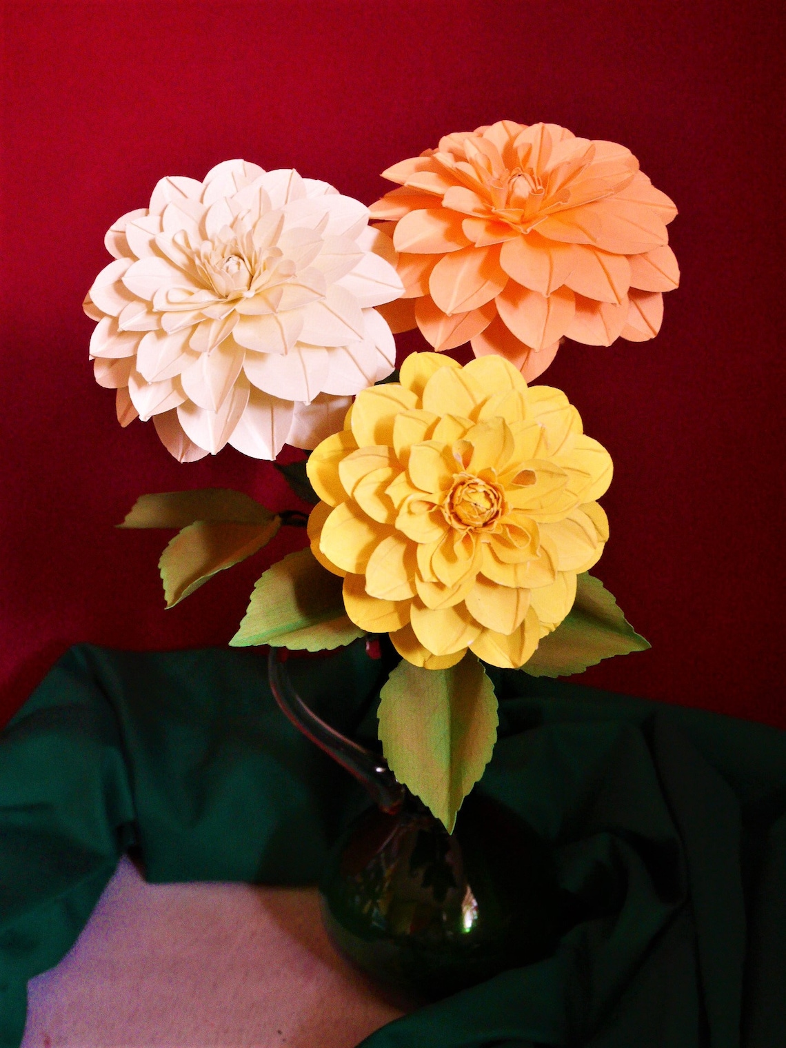 Dahlia Paper Flowers Templates Digital Delivery Video - Etsy