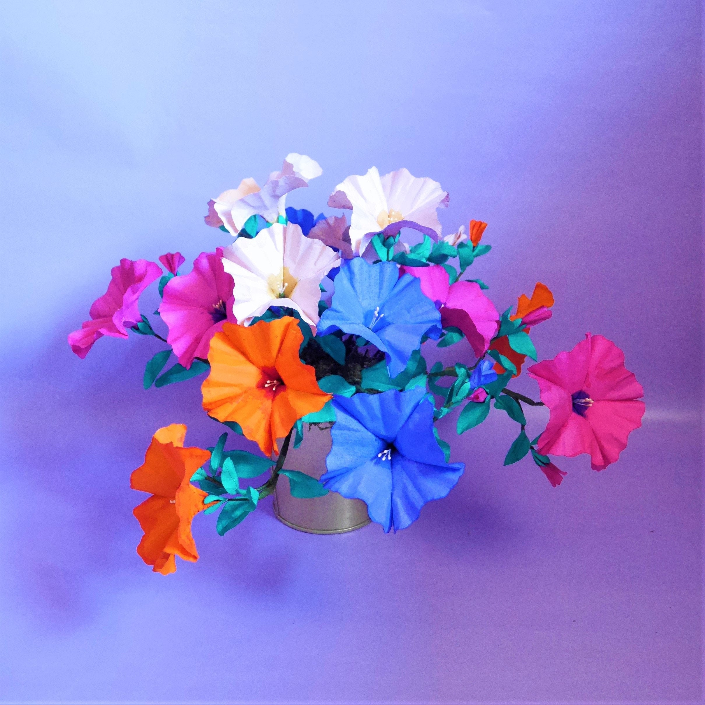 Petunia Paper Flowers Templates Instant Download Video | Etsy