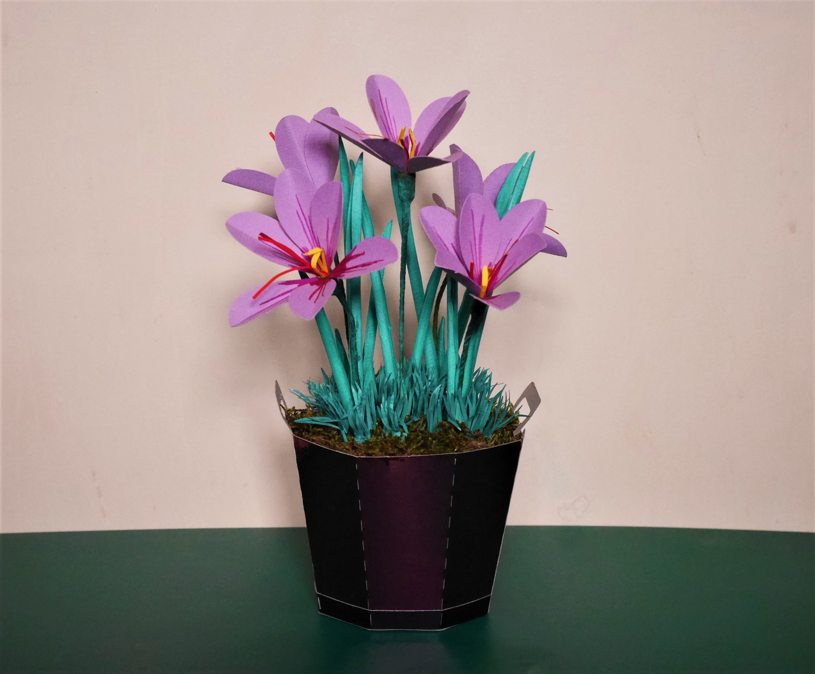 Easy Saffran Crocus Basket Grass Templates Digital | Etsy