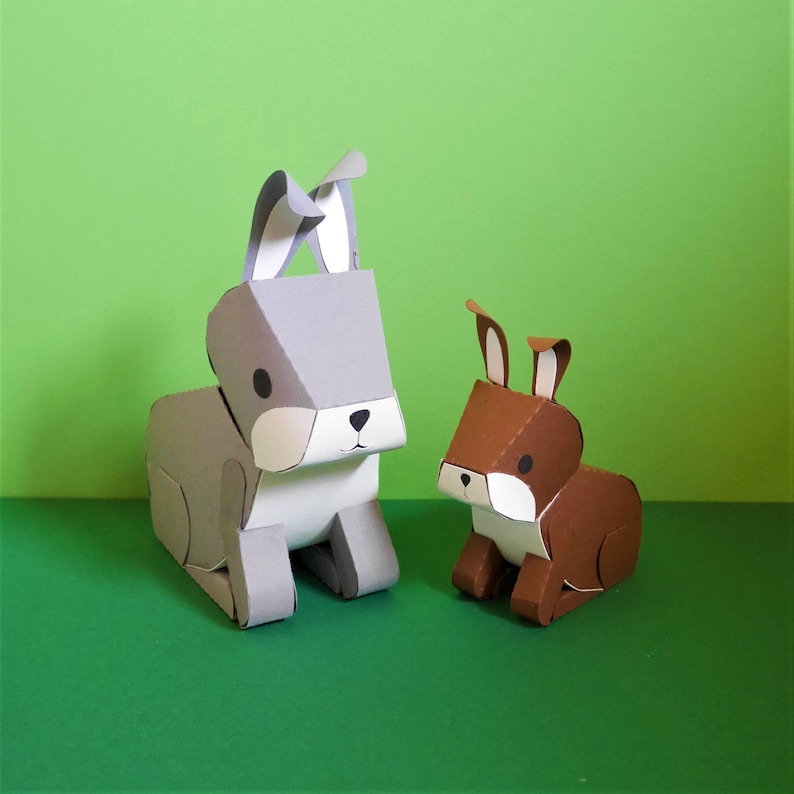 Bunny Treat Box and 3D Bunny Templates Instant Download - Etsy