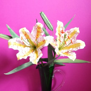 Oriental Tiger Lily - Paper Flower - Templates - Instant Download ...