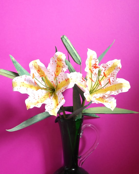 Oriental Tiger Lily Paper Flower Templates Instant - Etsy