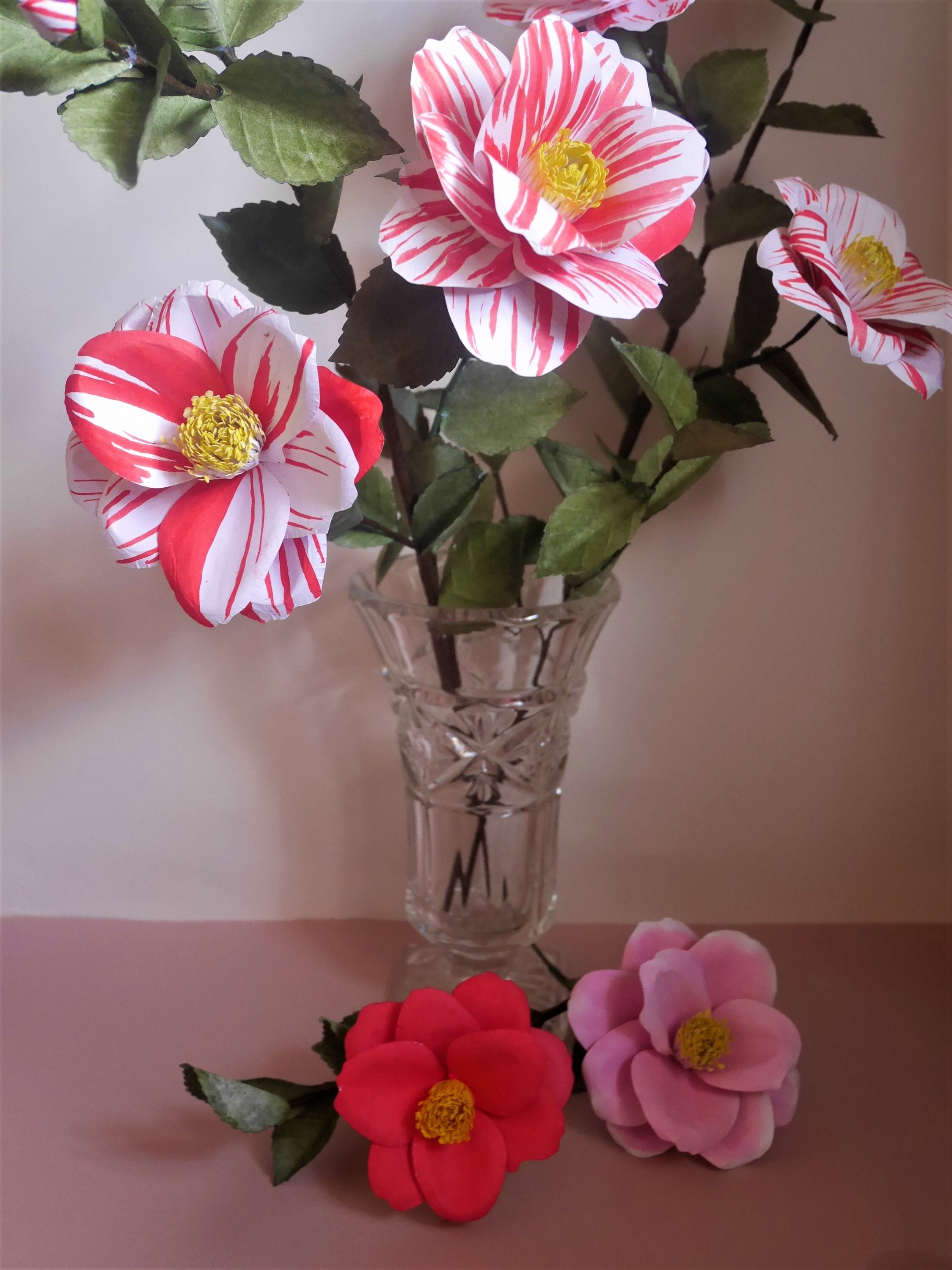 Easy Camellia Japonica Paper Flower Templates Video | Etsy