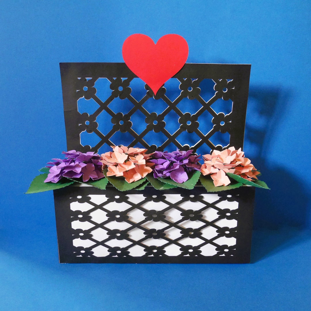 Hydrangea Planter Gift Box - Templates - Video Tutorial - DIY - Cricut ...