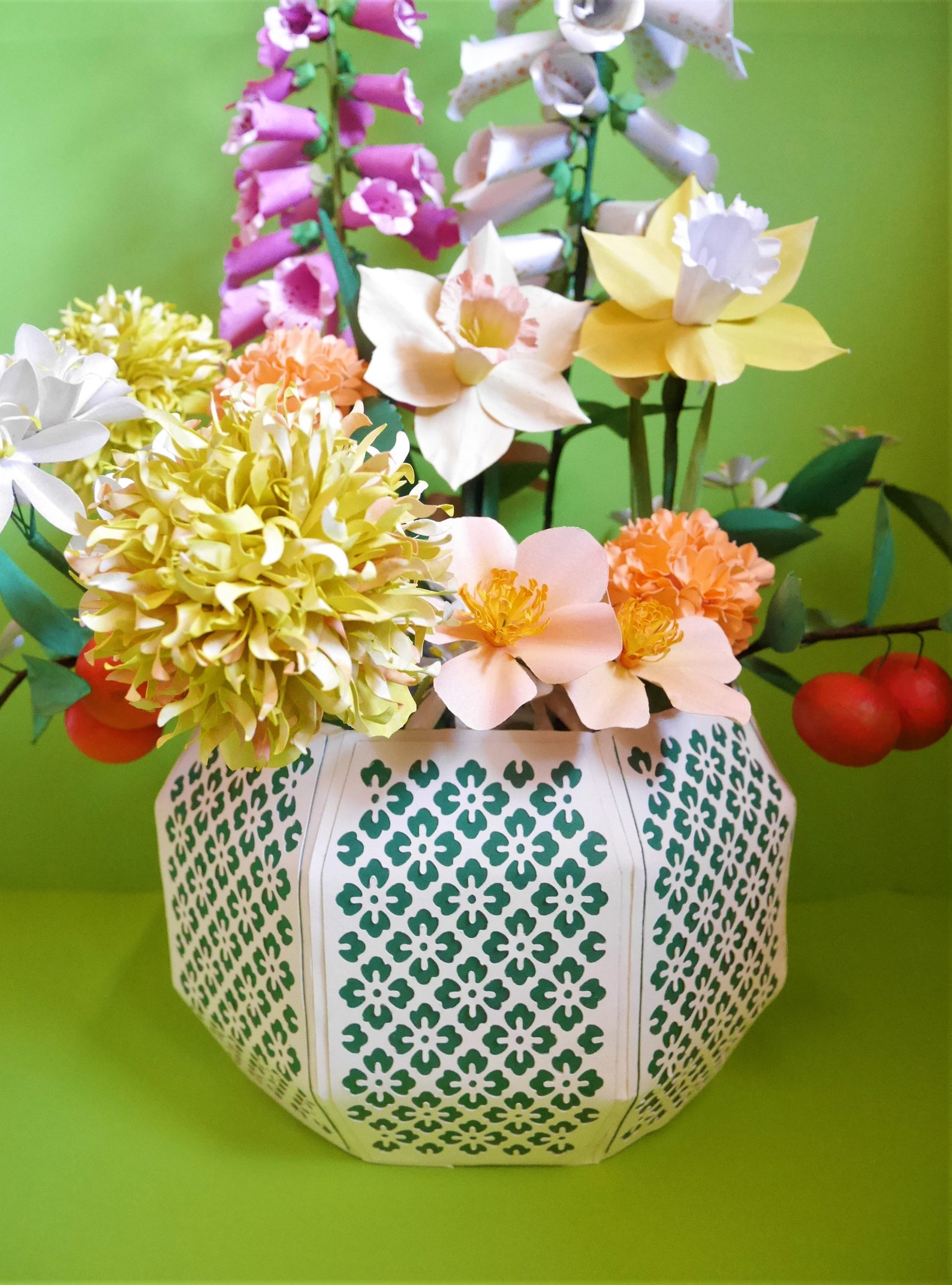 Planter/vase - Fiore - Templates - H 15.5 Cm - W 23.5 Cm - Instant ...