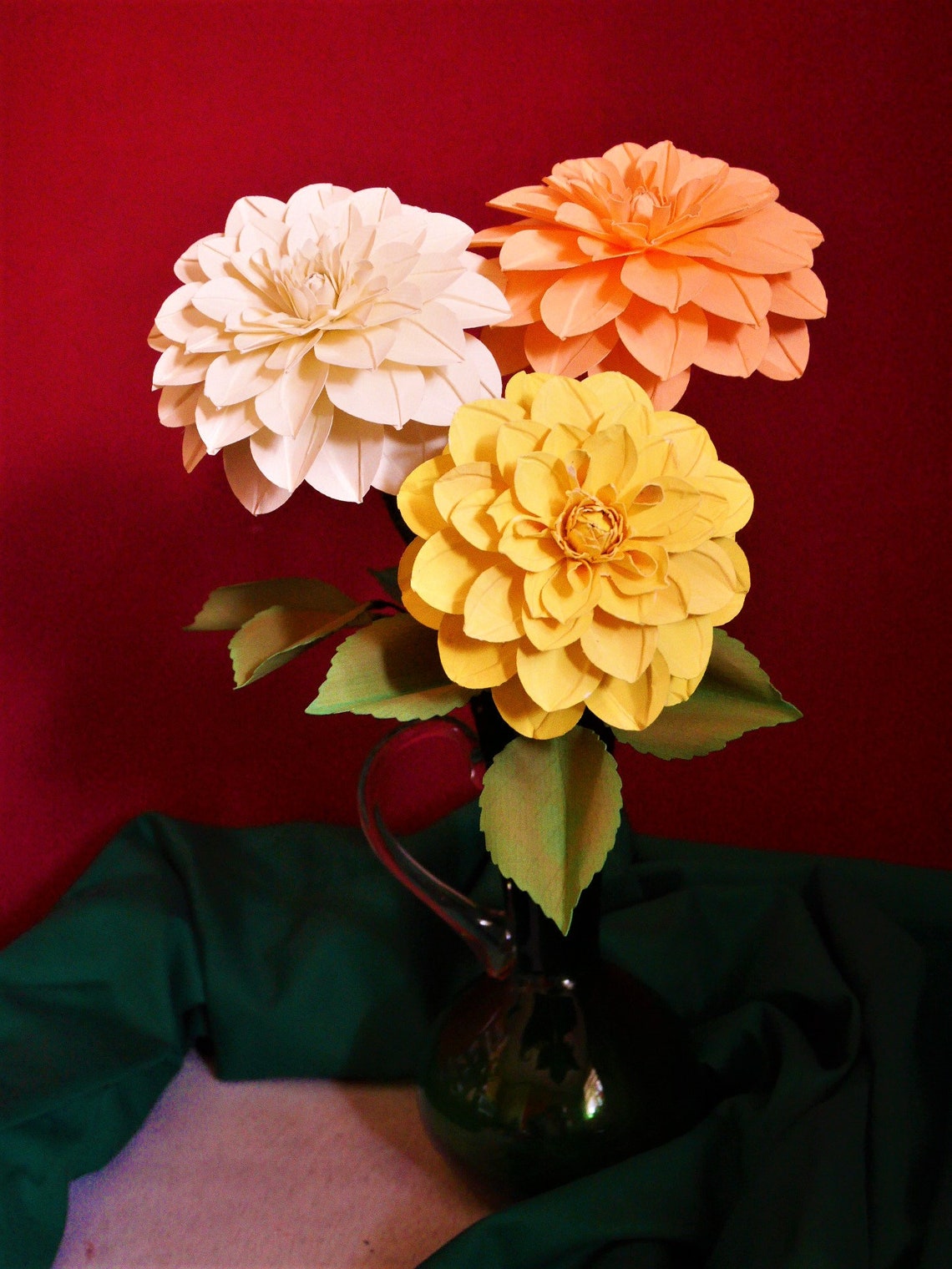 Dahlia Paper Flowers Templates Digital Delivery Video - Etsy