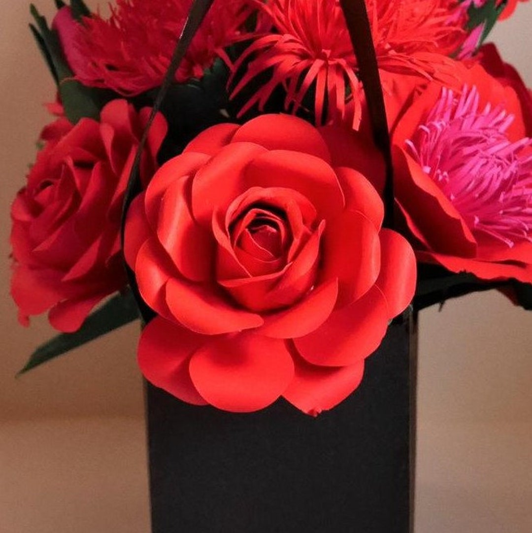 Amato Rose - 2 in 1 Rose and Bud - Templates - Paper Flowers - Video ...
