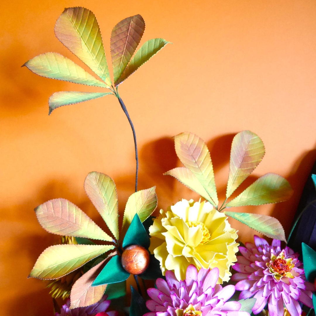 Hestia Branch Template: DIY Paper Bouquet, Fall Decor (instant Download ...
