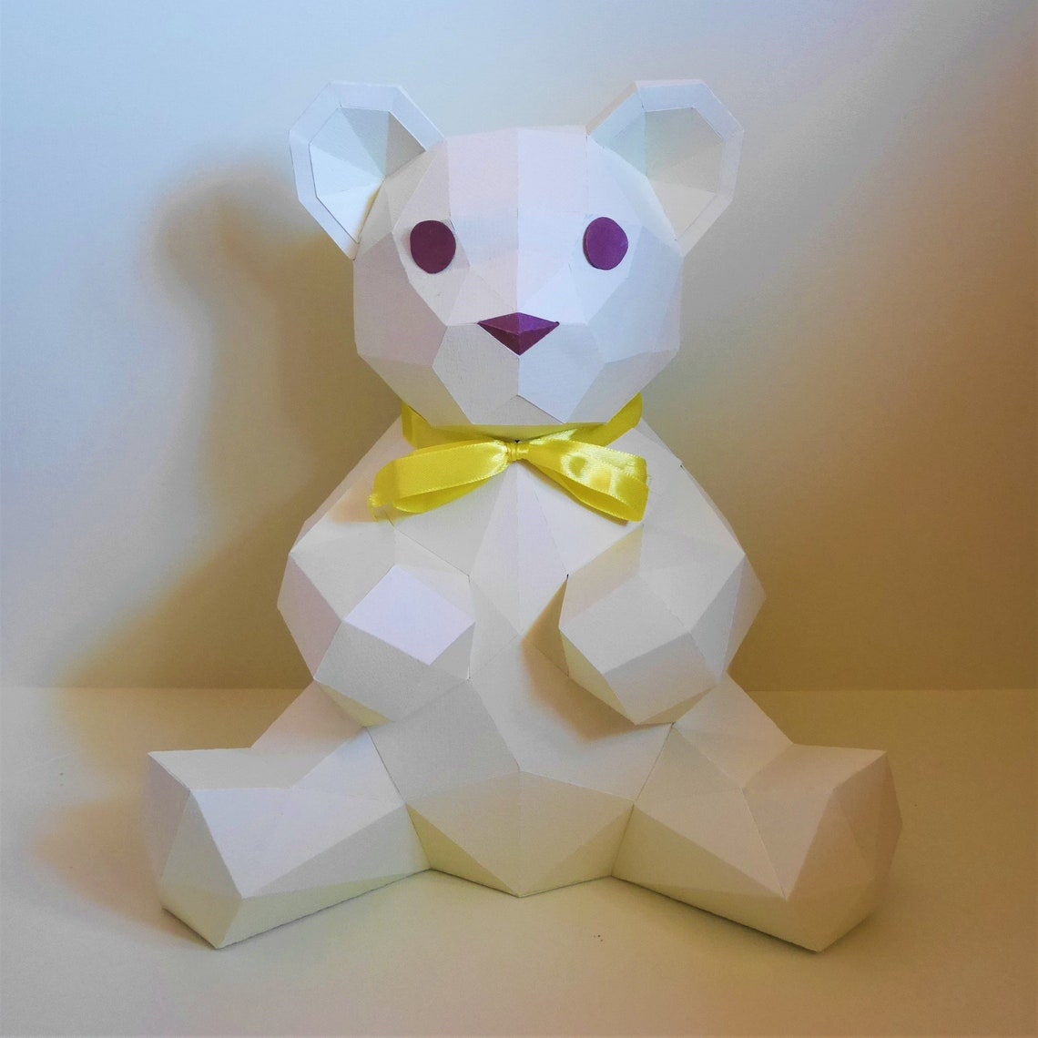 Low Poly Teddy Bear Templates Instant Download Video - Etsy