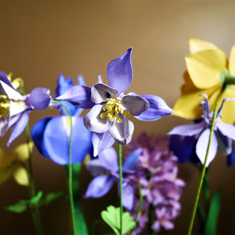 Columbine Flower - Templates - Paper Flower - Instant Download - Video ...