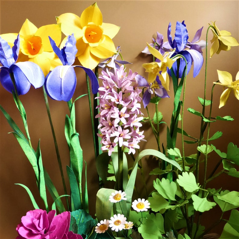 Brigid Floral Arrangement Instant Download Paper Flowers - Etsy