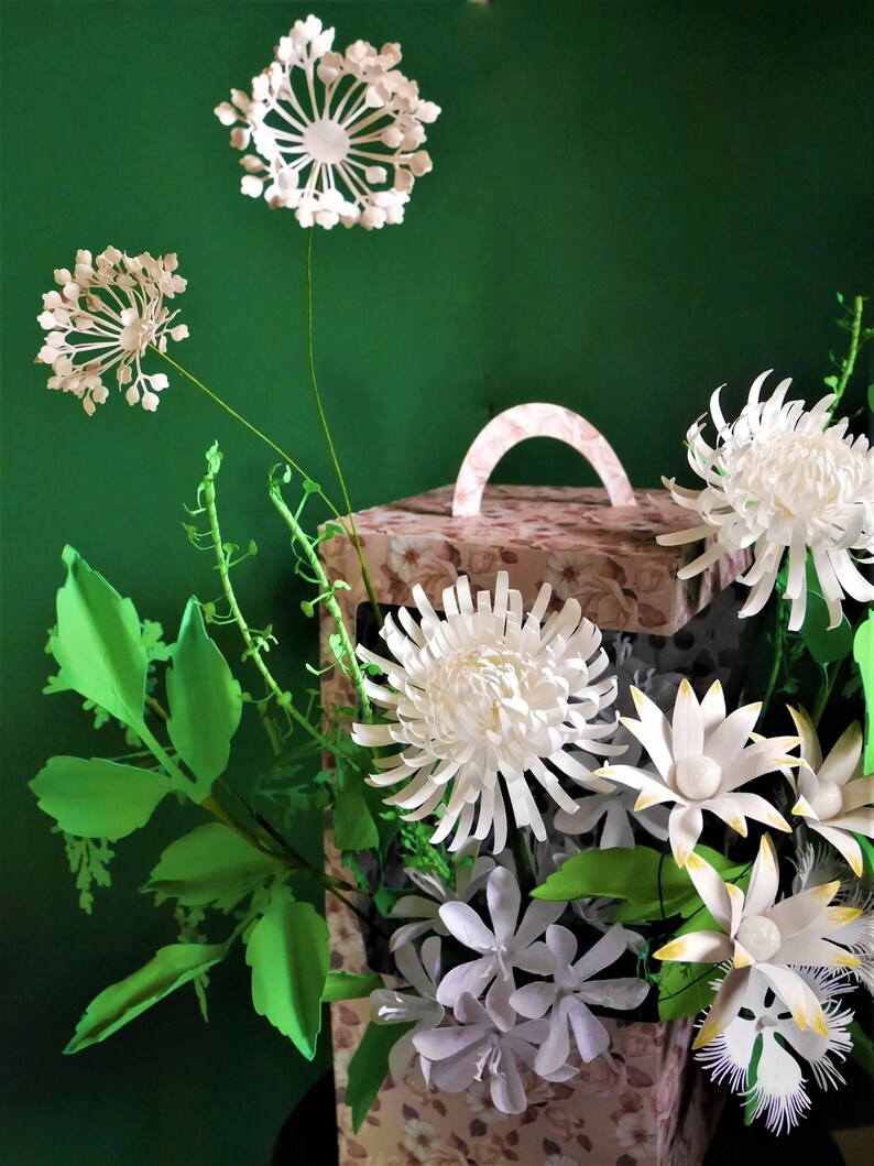 Ceres Flower Box Paper Flowers 3D Box Templates Video | Etsy