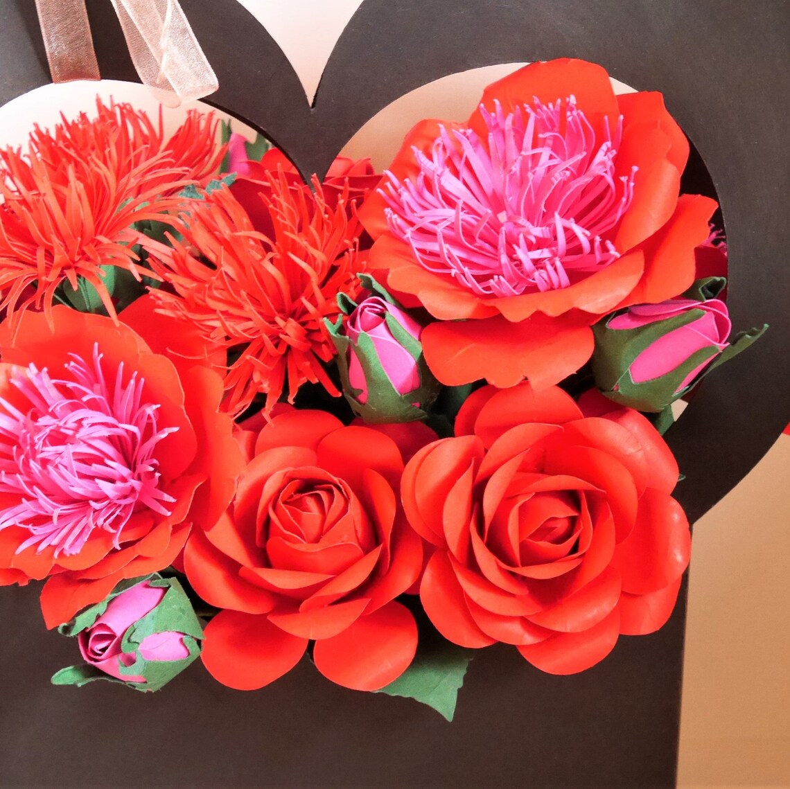 Amato Rose 2 in 1 Rose and Bud Templates Paper Flowers | Etsy